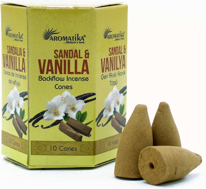 KDMD Pack of 10 Masala Backflow Incense - Sandalwood & Vanilla ...