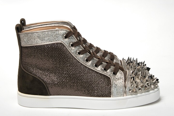 Christian Louboutin Silver/Sv Lou Pik Orlato Flat Men's Shoes ...
