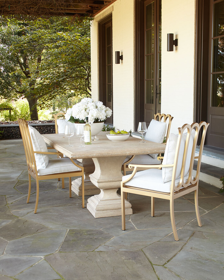 Alexandra Outdoor Double-Urn Pedestal Table - ShopStyle