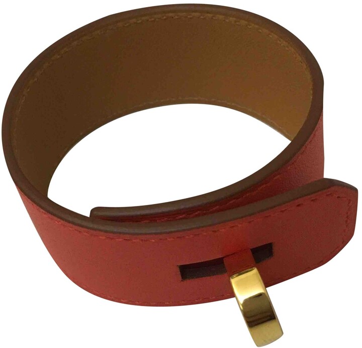 Hermes red Leather Bracelets - ShopStyle
