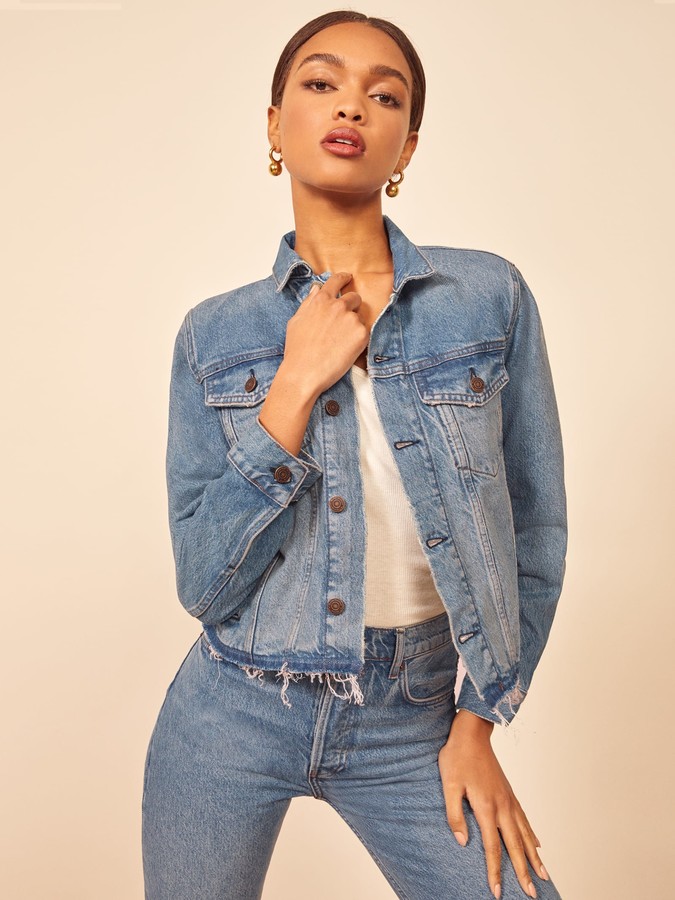 Reformation 80's Structured Denim Jacket - ShopStyle