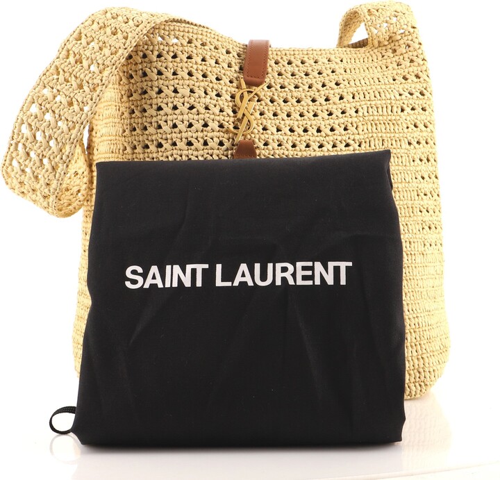 Saint Laurent Classic Hobo Crochet Raffia - ShopStyle