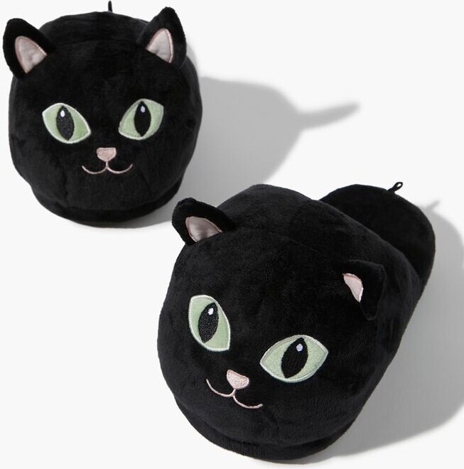 Forever 21 Plush Cat House Slippers - ShopStyle