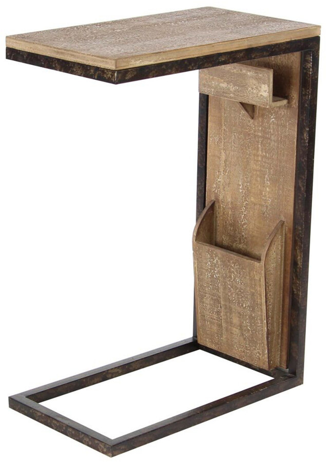 Peyton Lane Modern Reflections Brown & Black Side Table - ShopStyle