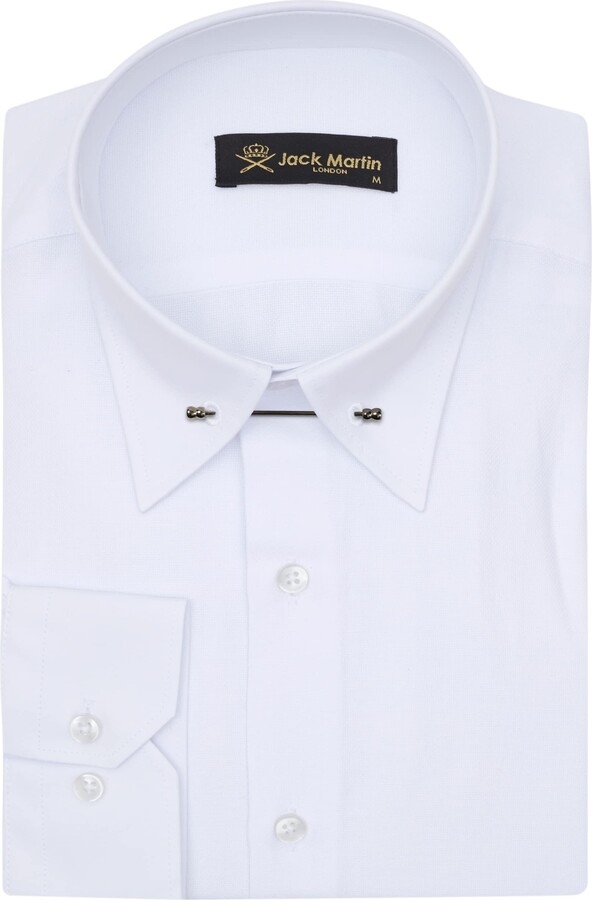 Jack Martin London White Pin Collar Formal Shirts for Adult Men | Mens ...