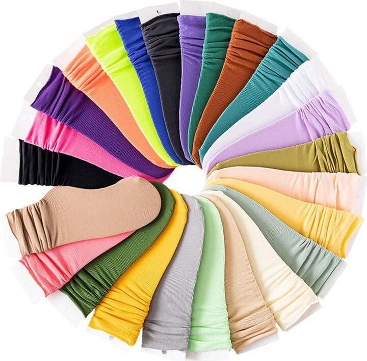 Puzzlos Ice Ice Socks Ladies Spring Summer Thin Section Velvet Solid ...