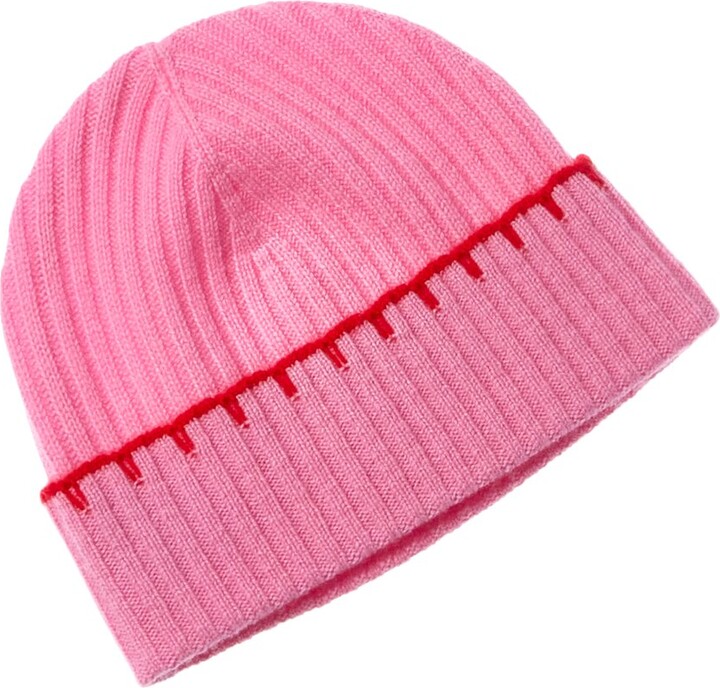 Hannah Rose Whipstitch Edge Ribbed Cashmere Hat - ShopStyle
