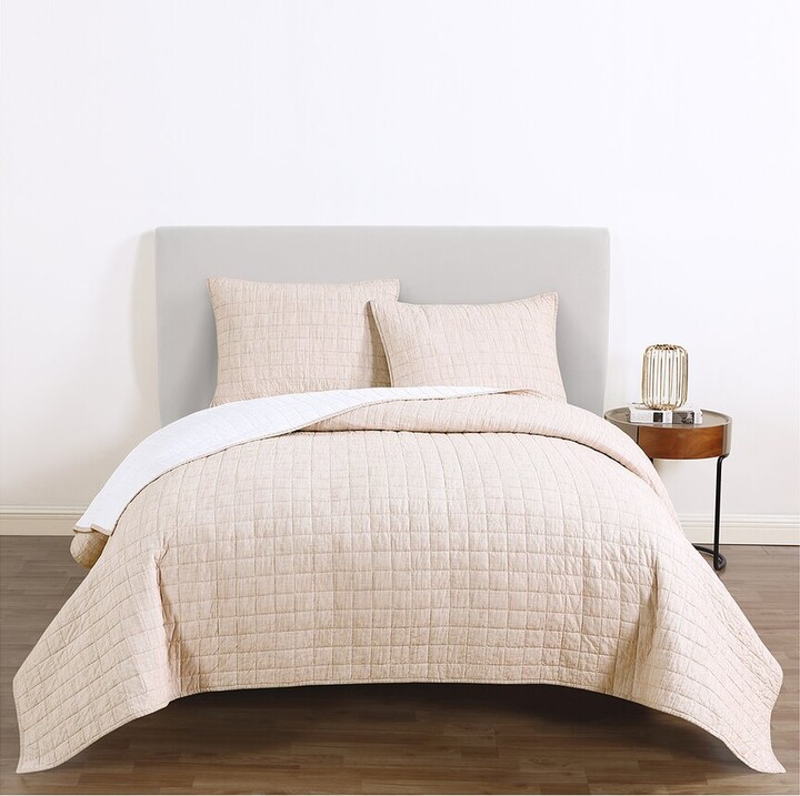 Wellbeing By Sunham Micro-Pinstriped Quilt Set - ShopStyle