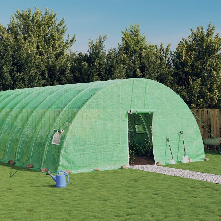 Berkfield Home Greenhouse with Steel Frame Green 60 m¬≤ 10x6x2.85 m ...