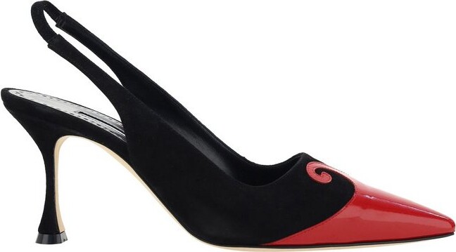 Manolo Blahnik Zaborus Swirl Detailed Slingback Pumps - ShopStyle