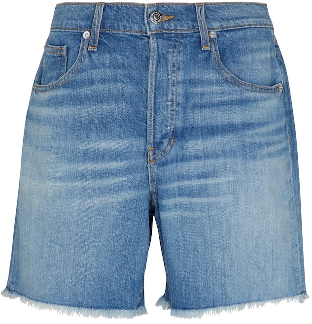 Veronica Beard Shiloh high-rise denim shorts - ShopStyle