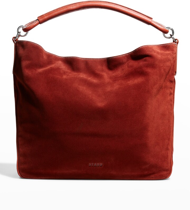 STAUD Perry Suede Hobo Tote Bag - ShopStyle