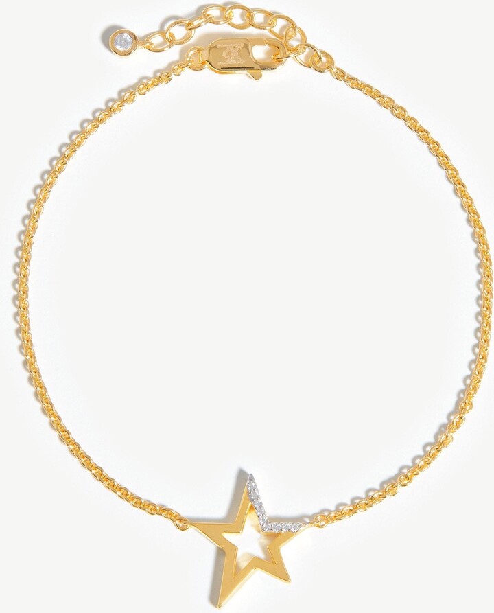 Celestial Pave Star Bracelet 18ct Gold Plated Vermeil/Cubic Zirconia - ShopStyle