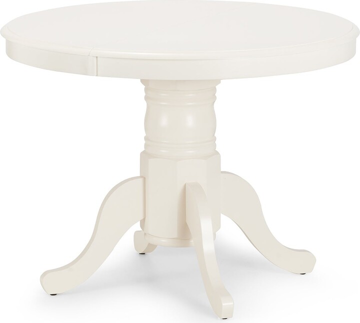 Dunelm Stanmore 4-6 Seater Round Extendable Dining Table, Off White ...
