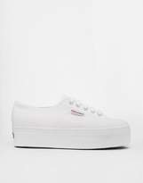 Superga 2790 White Flatform Trainers - ShopStyle