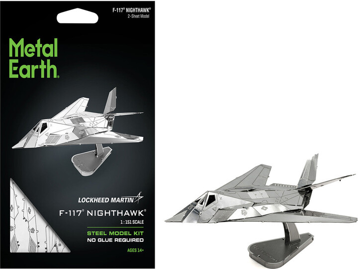 Metal Earth Model Kit Lockheed Martin F-117 Nighthawk Stealth Aircraft ...