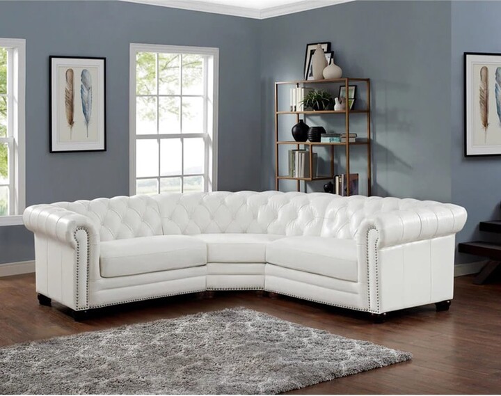 Hydeline Usa Hydeline Aliso Top Grain Leather Symmetrical Chesterfield