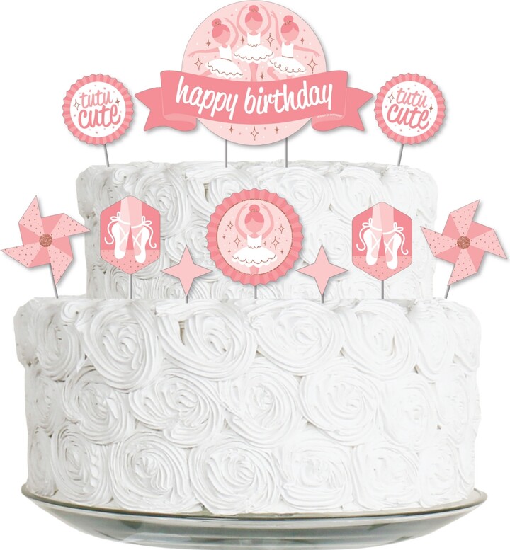 Big Dot Of Happiness Tutu Cute Ballerina - Ballet Birthday Decorating Kit - Cake Topper Set - 11 ...