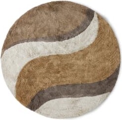 HK Living Round Bath Mat Waves Large - ShopStyle