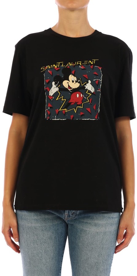 Saint Laurent T-shirt Mickey Mouse - ShopStyle