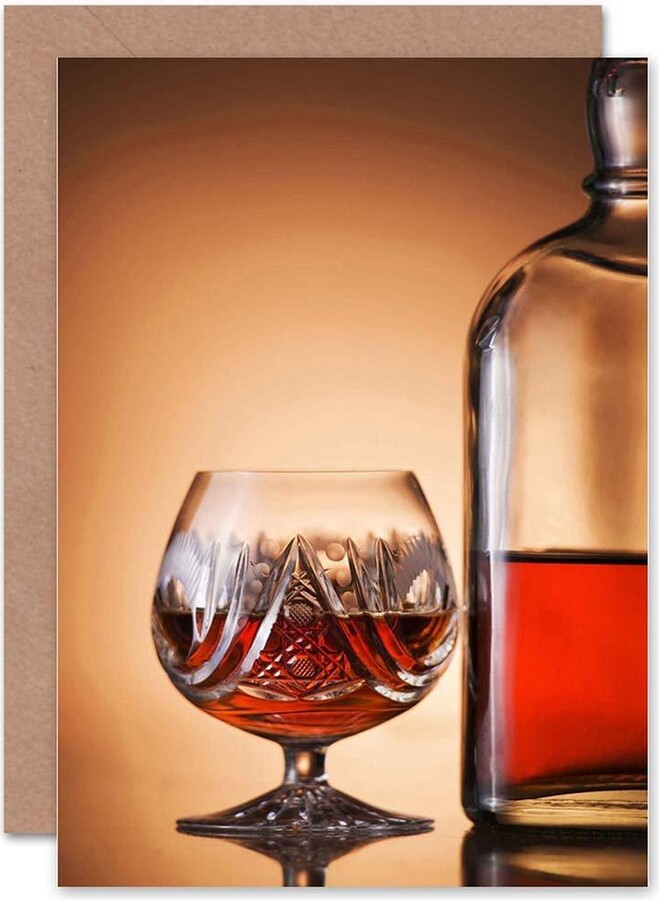 Artery8 Food Drink Brandy Glass Balloon Bottle Alcohol Greetings Card Plus Env - ShopStyle Tree ...