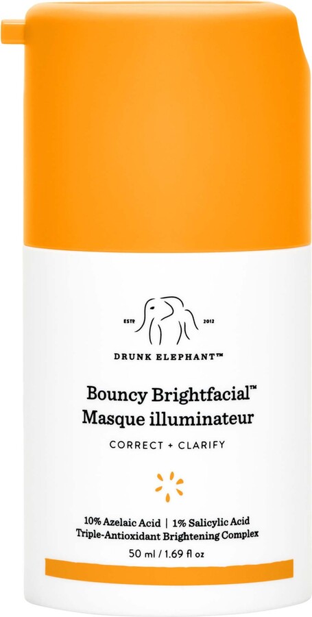 Drunk Elephant Bouncy Brightfacial Brightening Mask with 10% Azelaic ...