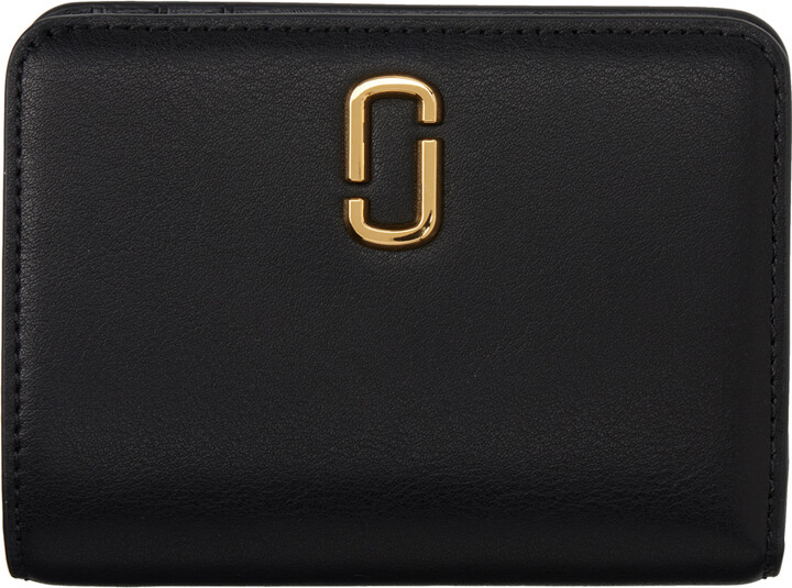 Marc Jacobs Black 'The J Marc Mini Compact' Wallet - ShopStyle