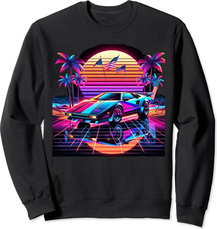 sports car retrowave synthwave aesthetic America Retrowave Synthwave ...