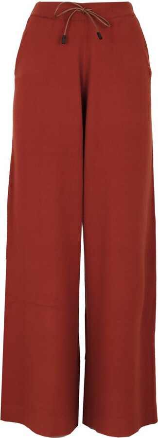 LANIFICIO COLOMBO Wide cashmere pants - ShopStyle