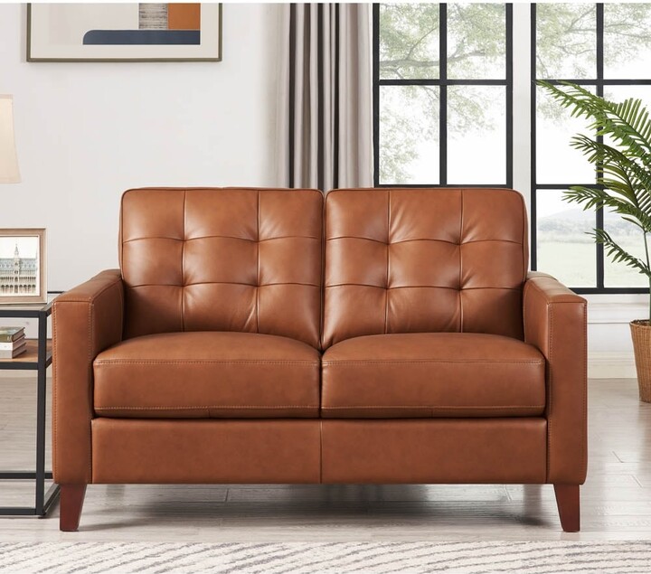 Hydeline Usa Hydeline Aiden Top Grain Leather Loveseat Shopstyle