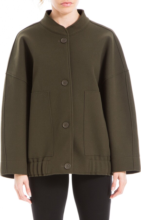 Max Studio Brushed Knit Bomber Jacket - ShopStyle