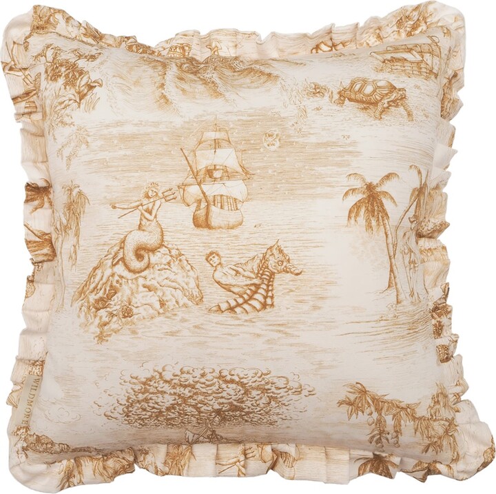 Wildmore Yellow / Orange / White Navigo Gold Pleat Cushion - ShopStyle