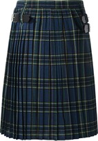 QIFLY Traditional Scottish Plaid Kilt Men's Leather Straps Kilts Tartan ...