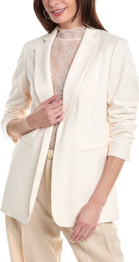 Anne Klein Scrunch Sleeve Open Jacket - ShopStyle Blazers