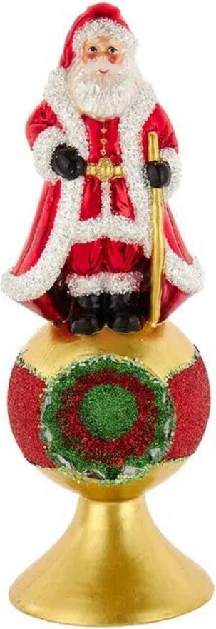 Tree Topper Finial 8.25" Red Santa Tree Topper Free Standing - Tree ...