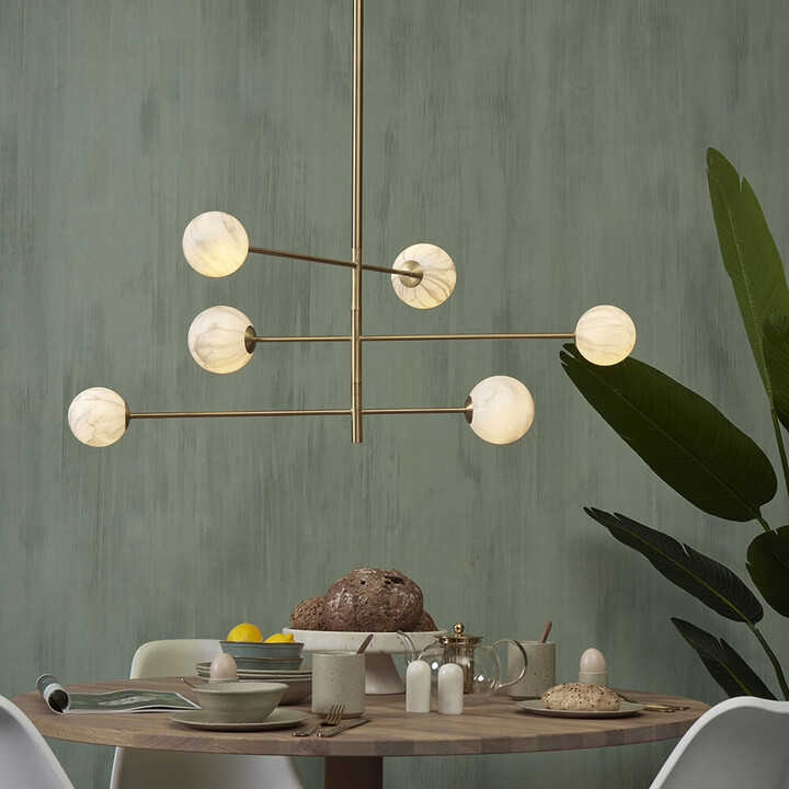 It's About RoMi - Carrara 3 Arm Ceiling Light - Gold/White Marble ...