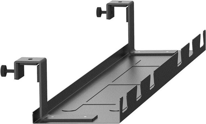 Monoprice Cable Tray Organizer - Black, Under Desk Cord Management ...