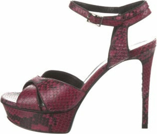 Saint Laurent Python Animal Print D'Orsay Pumps - ShopStyle
