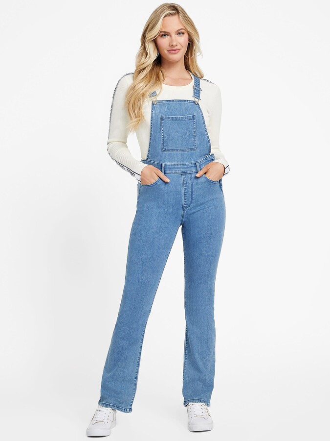 Guess Factory Eco Penelope Bootcut Overalls - ShopStyle