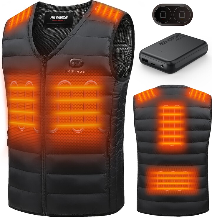 HEWINZE Heated Gilet for Men - Heat Vest with Battery 7.4V Heated Vest ...