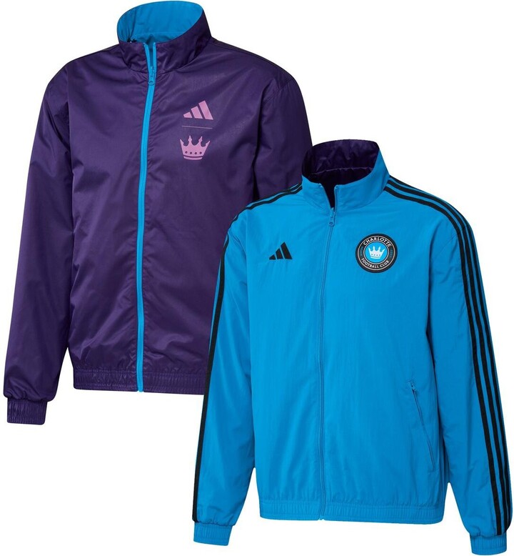 adidas Men's Blue, Purple Charlotte Fc 2023 On-Field Anthem Full-Zip ...
