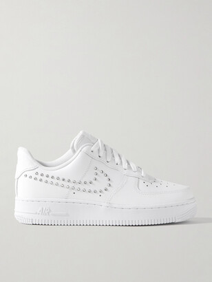 Nike Air Force 1 '07 Crystal-embellished Leather Sneakers - White ...