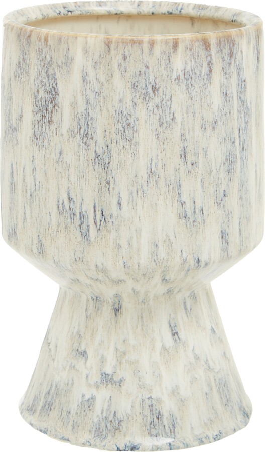 Premier Housewares Modern Large Indoor Planter, Beige Planter ...