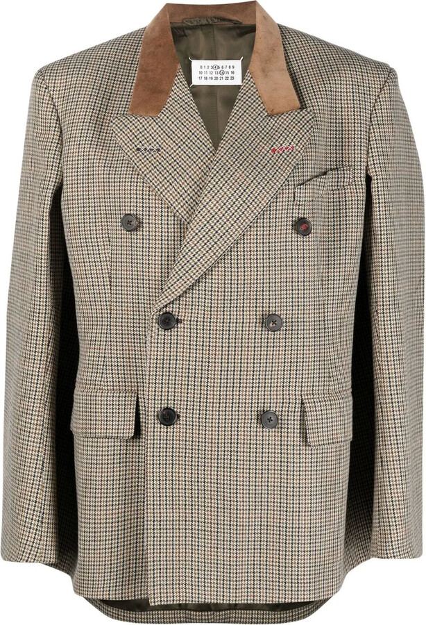 Maison Margiela Oversized Houndstooth Jacket - ShopStyle Blazers