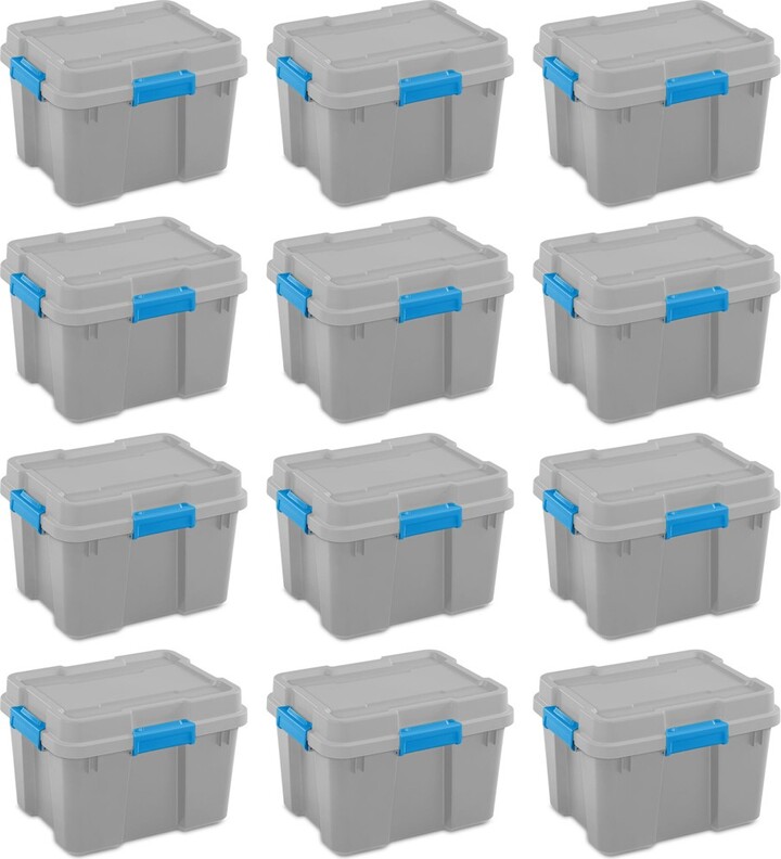 Sterilite 20 Gallon Heavy Duty Plastic Home Organizing Stackable ...