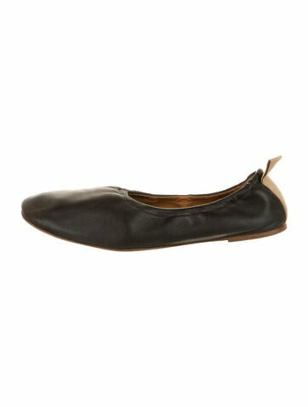 Celine Leather Ballet Flats Black - ShopStyle