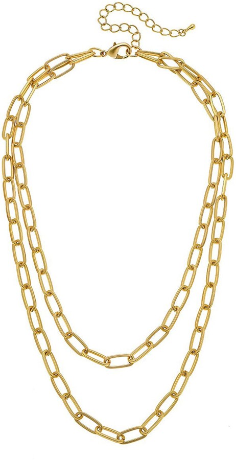 Canvas Jewelry Capucine Layered Chain Link Necklace - ShopStyle
