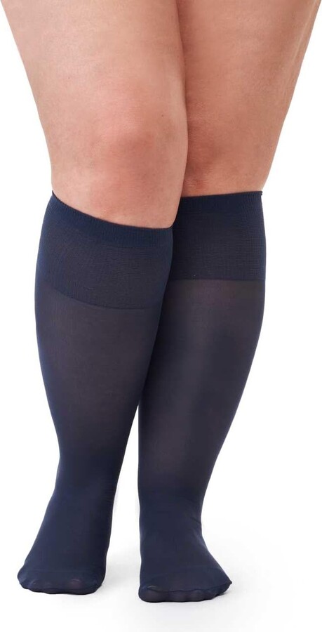 All Woman Extra Wide 40 Denier Microfibre Knee-highs/Pop Socks Alber's ...