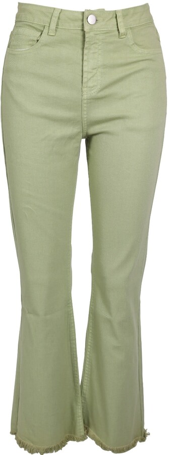 _NIM - Kalu Kick Flare Jeans In Pistache Green - ShopStyle
