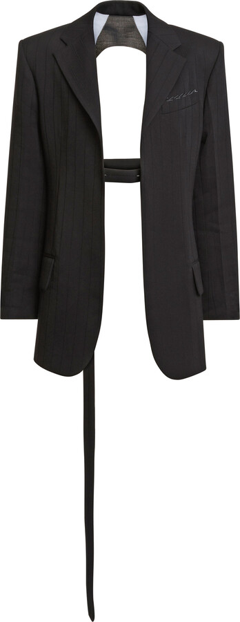 Victoria Beckham Women's Open-Back Tuxedo Jacket - ShopStyle Blazers